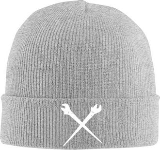 Generic Outils Croisés pour Ferronnier Femme Homme Bonnet De Trawler Léger Bonnets Tricoté Coupe-Vent Bonnet De Pêcheur pour Jogging Course À Pied Cyclisme