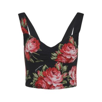 Dolce & Gabbana Femme, Tops, Multicolore, Taille: 38 FR Floral Print Bustier Top