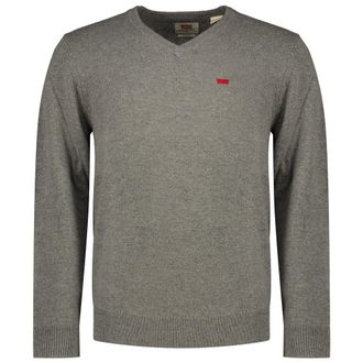 Levi's V Neck Hm Sweater Mid Tone Grey Heather