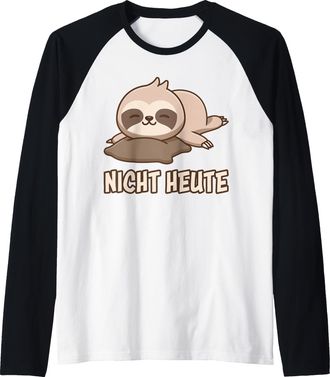 Jimbeels Nicht Heute Faultier Lustiger Spruch f&uuml;r M&auml;dchen & Jungs Raglan