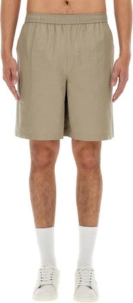 Fred Perry Cotton Bermuda Shorts - Beige