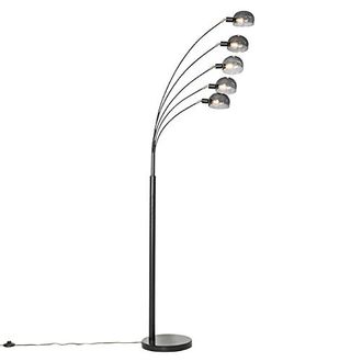 QAZQA sixties - Lampadaire - 5 lumi&egrave;re - H 1980 mm - Noir - Design - &eacute;clairage int&eacute;rieur - Salon I Chambre