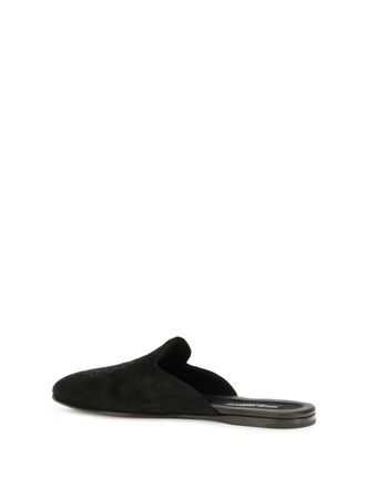 Dolce & Gabbana Mens Mules Calfskin Leather Black Sandal