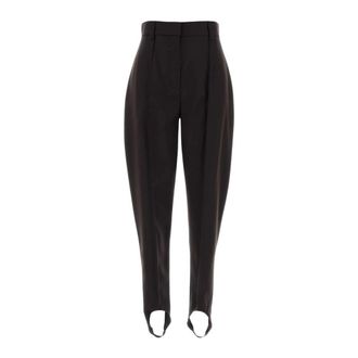 Stella McCartney Wool Flannel Stirrup Pants - - Trousers - Damen - Braun - XS