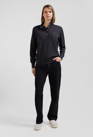 Eden Park Pull Femme Col Maillot En Laine Gris Anthracite Coupe Regular