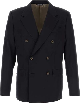 Dolce & Gabbana Homme, Vestes, Bleu, Taille: 2XL Stretch Wool Blazer