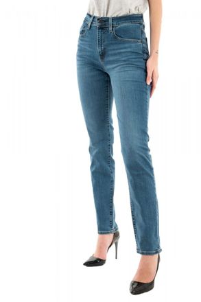 Levi's Damen 724 High Rise Straight Jean, Blue Wave Mid, 31W / 34L