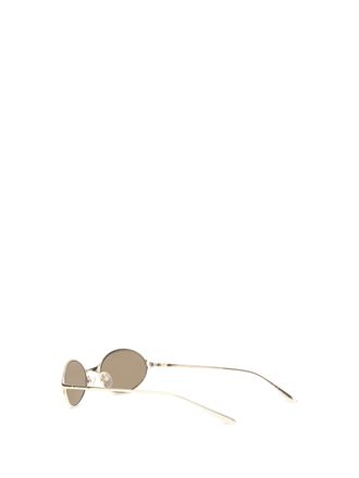 Alexander McQueen Womens Sunglasses Neo Oval Gold-Brown Gold-Gold-Brown Metal Gold/gold/brown
