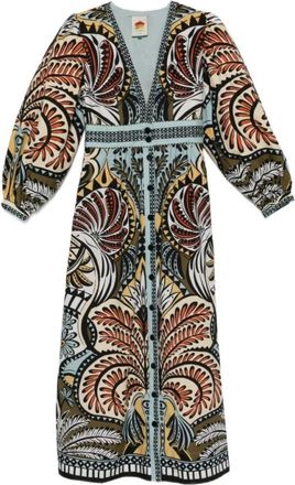 Farm Rio Farm Rio, Femme, Robes, Multicolore, Taille: 38 FR Vestido Balamana Estampado Flores
