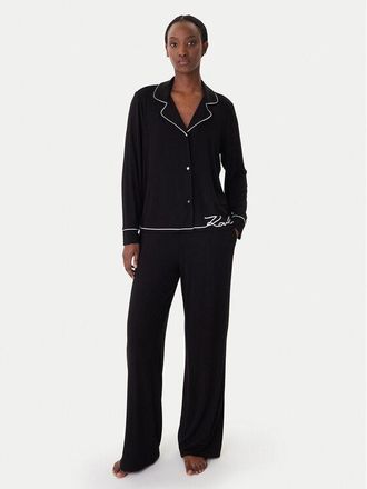 Karl Lagerfeld Pyjama B1W45010 Schwarz Relaxed Fit