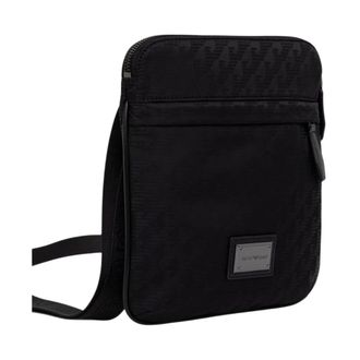 Emporio Armani Eagle All Over Crossbody - - Bags - Herren - Schwarzk - ONE SIZE