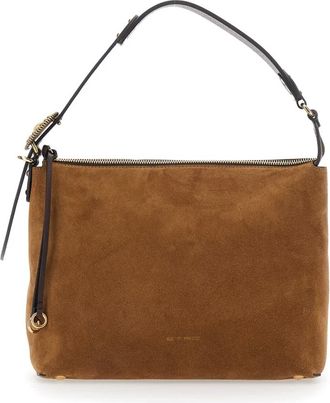 Etro Femme, Sacs, Brun, Taille: ONE Size Sac bandouli&egrave;re en cuir et tissu