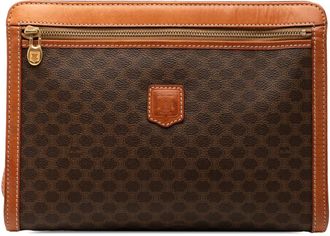 Celine Clutches - Macadam Coated Canvas Clutch - Gr. unisize - in Braun - für Damen