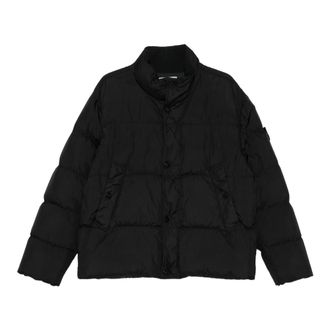 Stone Island Daunenjacke mit Windschutz - - Jackets - Herren - Schwarzk - XL
