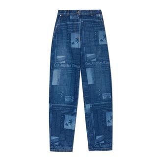 Palm Angels Gemusterte Jeans - - Jeans - Damen - Blau - W26