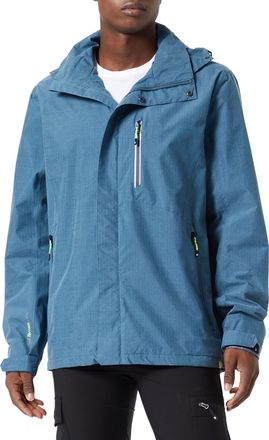Killtec Herren Carleb Funktionsjacke Mit Abzippbarer Kapuze, stahlblau, M