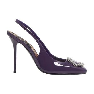 Philipp Plein Lackierte Decollete Kristall Stilettos - - Shoes - Damen - Lila - 41 EU