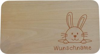 Ffelsenfest Fr&uuml;hst&uuml;cksbrettchen Kinder I Brotzeitbrett personalisiert I Hase
