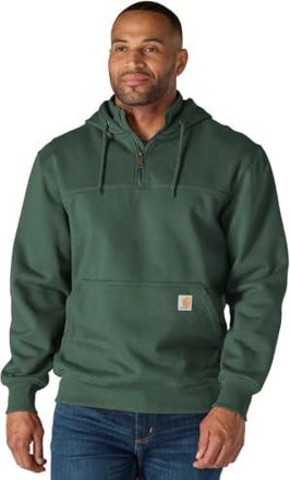 Carhartt Work in Progress Sweat Rain Defender Ample &agrave; Fermeture &eacute;clair 1/4 pour Homme, Vert forestier, Large