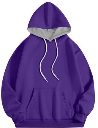 Generic 2026 Vestes unisexes pour homme et femme avec doublure en velours, violet, XXL