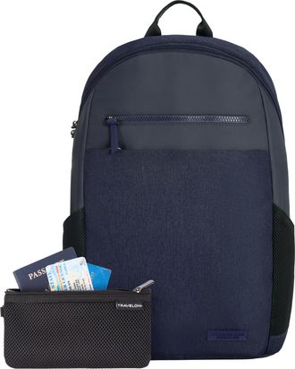 Travelon Anti-Theft Metro Rucksack, Navy Heather (Blau) - 43412-35T