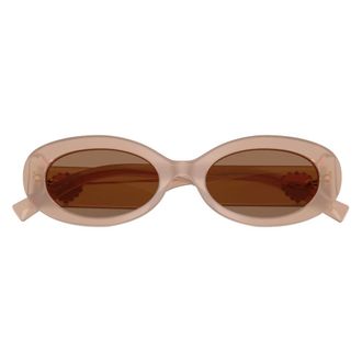Dolce & Gabbana Lunettes de soleil ovales - Femme - Accessoires - Brun - Taille: 53 MM