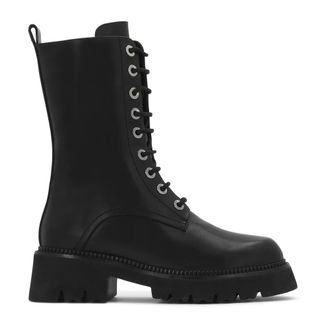 Kazar Lederstiefel mit Schn&uuml;rung oben - - Shoes - Damen - Schwarzk - 35 EU