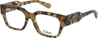 Chloé unisex, Accessoires, Brun, Taille: 52 MM Re|Ace Rectangle Optical Lunettes