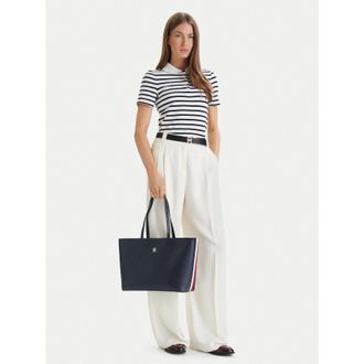 Tommy Hilfiger Handtasche Tommy Hilfiger Im Latam Corp Tote AW0AW17322 Dunkelblau
