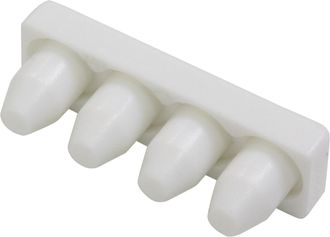 Gardinia Endstücke für Aluminium-Vorhangschienen und Gardinenschienen, 1-läufig, 2 Stück, Kunststoff, Weiß