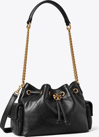 Tory Burch Gesteppte Charlie Mini-Schultertasche mit Tunnelzug