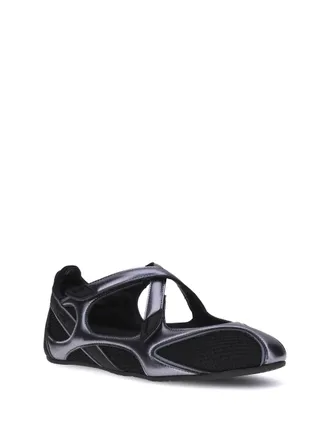 The Attico Womens Ballerina Flats Nomad Black Polyurethane Shoes