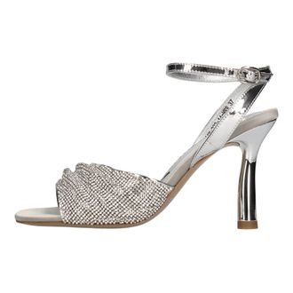 Emanuelle Vee Satin- und Strass-Sandalen - - Shoes - Damen - Grau - 40 EU