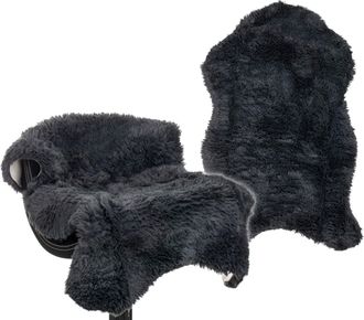 Brandsseller Lammfellimitat-Teppich 60x90 cm - Flauschiger Hochflor Teppich aus Kunstfaser - Weiche, warme Deko-Auflage f&uuml;r Boden, Sofa, Sessel & Bett - Waschbar -