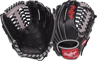 Rawlings Foundation-Baseballhandschuh | Rechtsh&auml;nder werfen | 30,5 cm - modifiziertes Trap-Eze Web | Schwarz/Grau