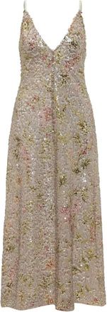 Alberta Ferretti Femme, Robes, Multicolore, Taille: 38 FR Paillettes Long Dress