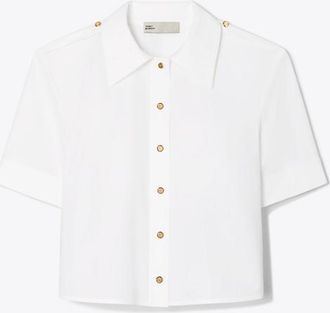 Tory Burch Damen Camp Freizeithemd aus Popeline