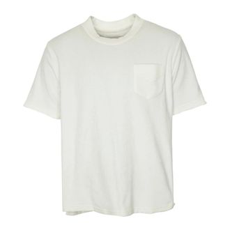 OAS Oas, Homme, Tops, Blanc, Taille: XL T-shirt en &eacute;ponge avec poche brod&eacute;e