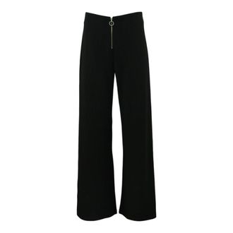 2-Biz Weite Marlenehose aus Leinen - - Trousers - Damen - Schwarzk - XL