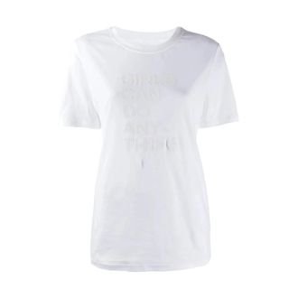 Zadig&Voltaire Femme, Tops, Blanc, Taille: 40 FR Slogan Detail T-Shirt