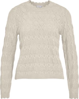 Vila Vilowen L/S Pointelle Knit Top/Pb