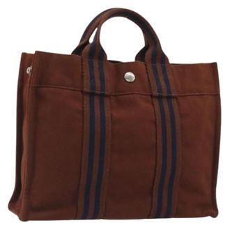 Herm&egrave;s Pre-owned Canvas Tote Bag - - Pre-owned - Damen - Braun - ONE SIZE