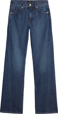7 For All Mankind Womens Twisted TESS Trouser Radar Jeans, Dark Blue, 28 W