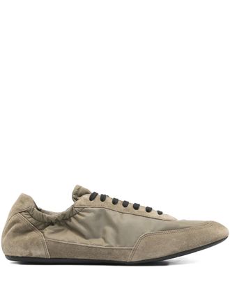 Prada baskets en daim - Vert