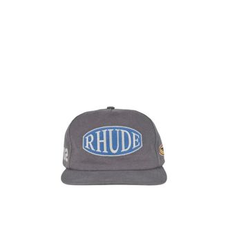 Rhude Homme, Accessoires, Gris, Taille: ONE Size Rally Washed Canvas Hat