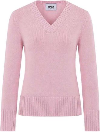 Alpha Studio Pull Col Rond - Rose