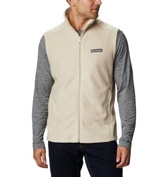 Columbia Mens Steens Mountain Full Zip Soft Fleece Vest, Ancient Fossil, Large
