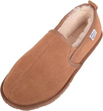 SNUGRUGS SR002HardSole, Chaussons Bas Homme, châtaigne, 43 EU