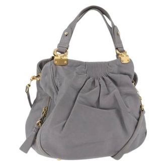 Miu Miu Pre-owned Hand Bag - Femme - Pre-owned - Gris - Taille: ONE Size