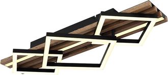 Globo Lighting Deckenleuchte Deckenlampe Holzlampe LED Schlafzimmerlampe 3 Stufen L 61 cm